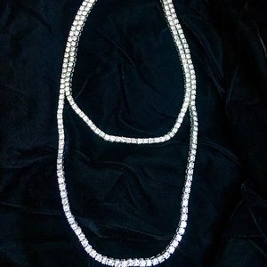 Accessories | Full Diamonds Cz 18k White Gold Chain Made Italy | Poshmark